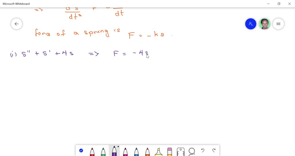 SOLVED:In Problems 31 through 35, the values of mass m, spring constant ...