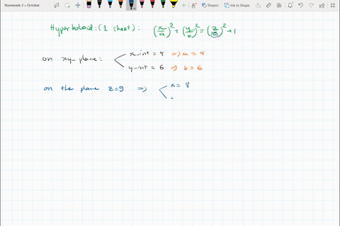 Find the equation of the elliptic cylinder passing through the points ...