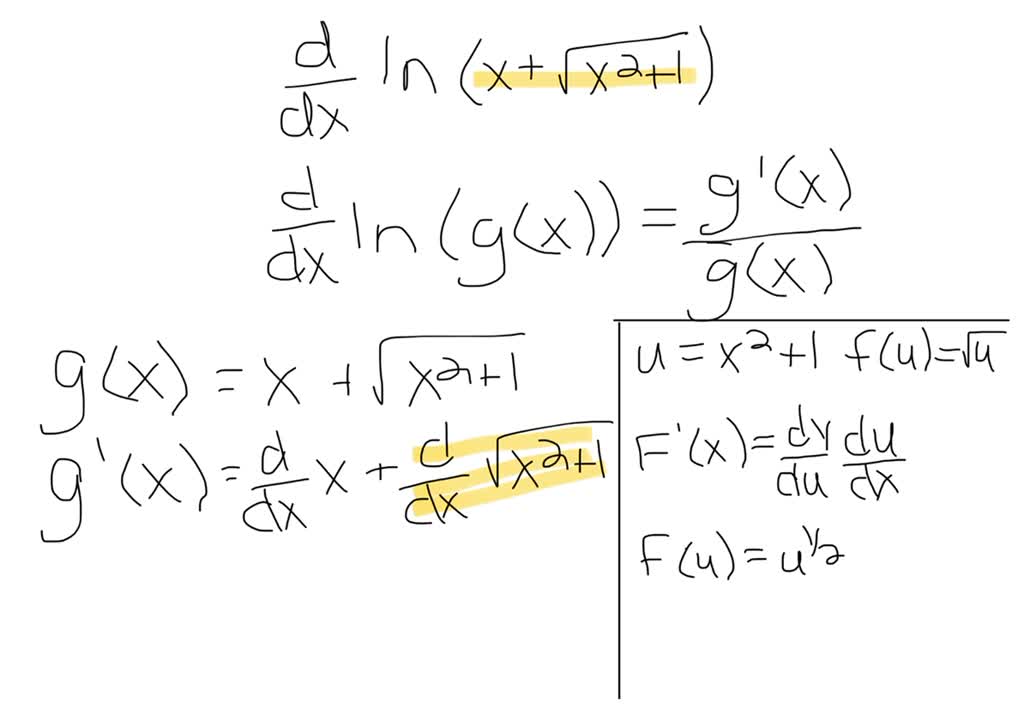 SOLVED:Prove that arsinh x ≡ln[x+√(.(1+x^2)])., and draw a rough graph ...