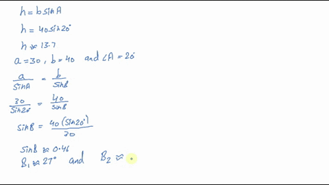 SOLVED:Two sides and an angle (SSA) of a triangle are given. Determine whether the given ...