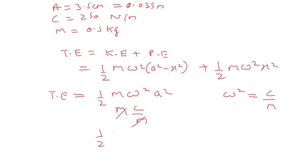 SOLVED:A block-spring system oscillates with an amplitude of 3.50 ...