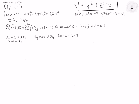 SOLVED:Use the Lagrange multiplier method to find the greatest and ...