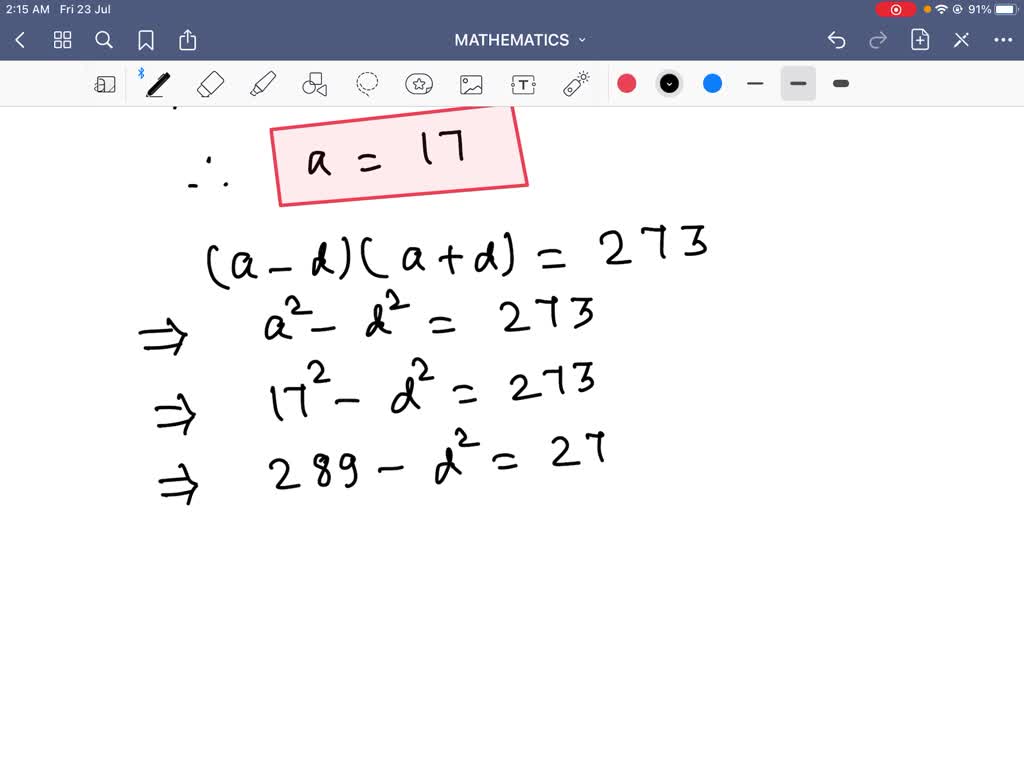 If The Sum Of Three Consecutive Terms Of An Increasing Ap Is 51 And The
