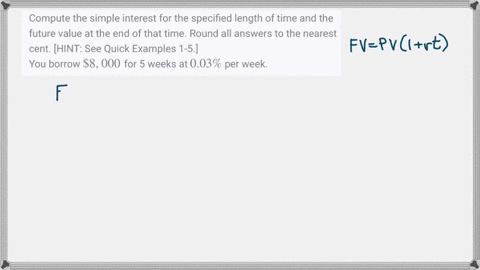 SOLVED:Compute the simple interest for the specified length of time and ...