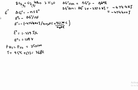 SOLVED: (a) Use the data in Appendix D to calculate the standard potential for this fuel cell ...