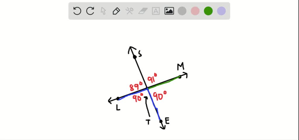 SOLVED:In the figure below, the four rays form angles having the ...