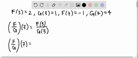 ⏩SOLVED:Consider the functions F and G as shown. Determine (F /… | Numerade