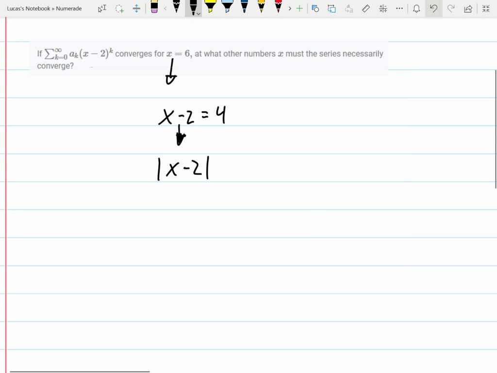 SOLVED: 5. For what values of x does the following series converge ... SOLVED: 5. For what values of x does the following series converge ...