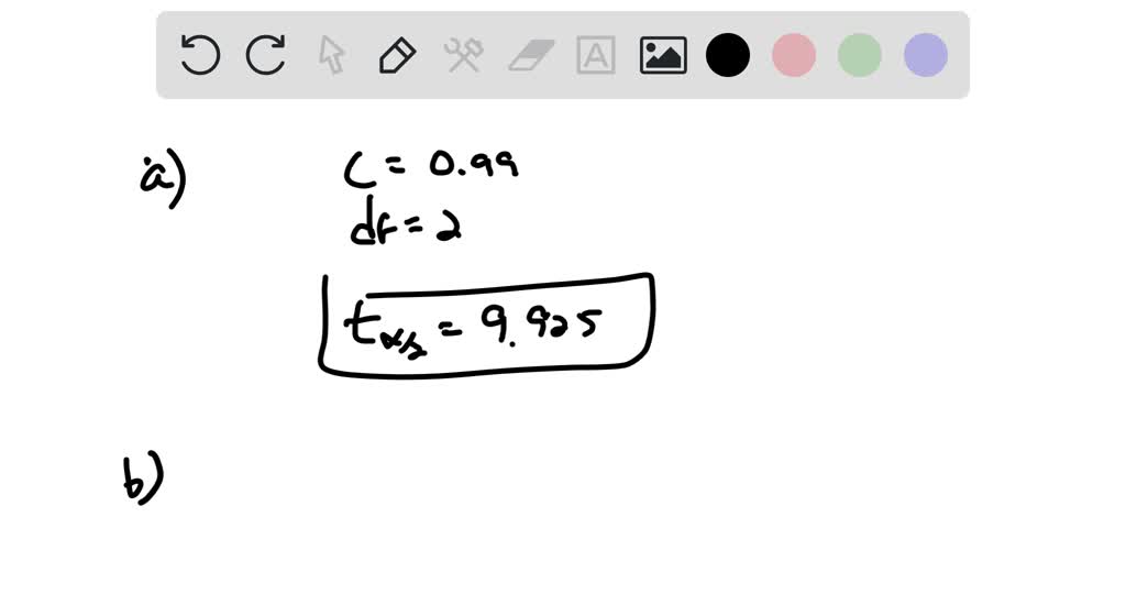 Solvedt Models Part Ii Using The T Tables Software Or A Calculator Estimate A The