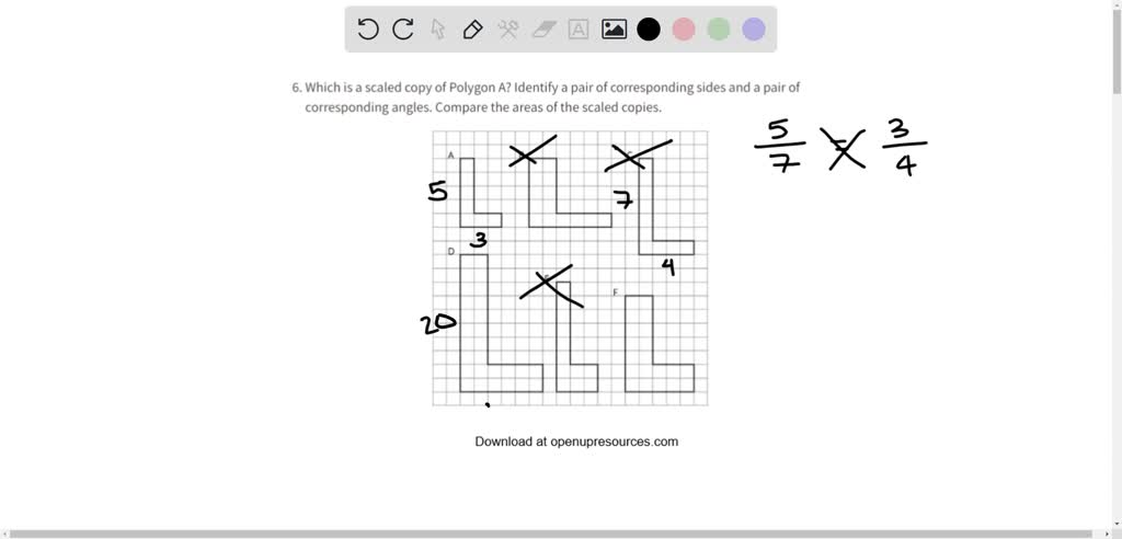 SOLVED:Which is a scaled copy of Polygon A? Identify a pair of ...