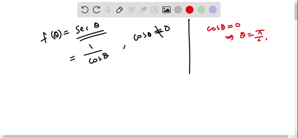SOLVED:For what numbers θis f(θ)=secθnot defined?