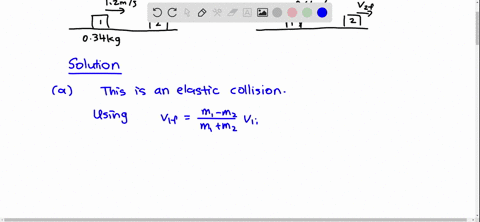 A cart with mass 340 g moving on a frictionless linear air track at an ...