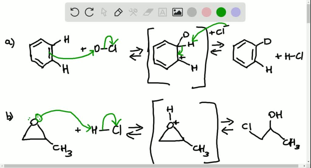 Add curved arrows to the following polar reactions to indicate the flow ...