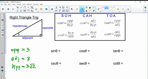 SOLVED:Find the exact value of the six trigonometric functions of the angle θin each figure.