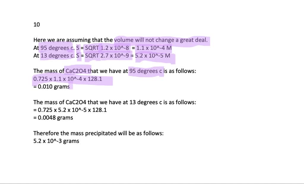 SOLVED:A 725 mL sample of a saturated aqueous solution of calcium ...
