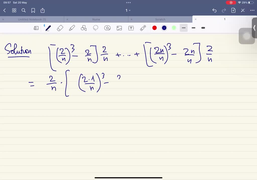 SOLVED: Utilizar la notación sigma para escribir la suma. [((2)/(n))^3 ...