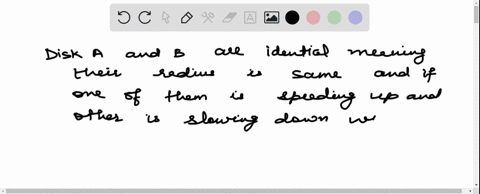 SOLVED:Two identical disks A and B can spin around vertical axes. Disk A is spinning with an ...