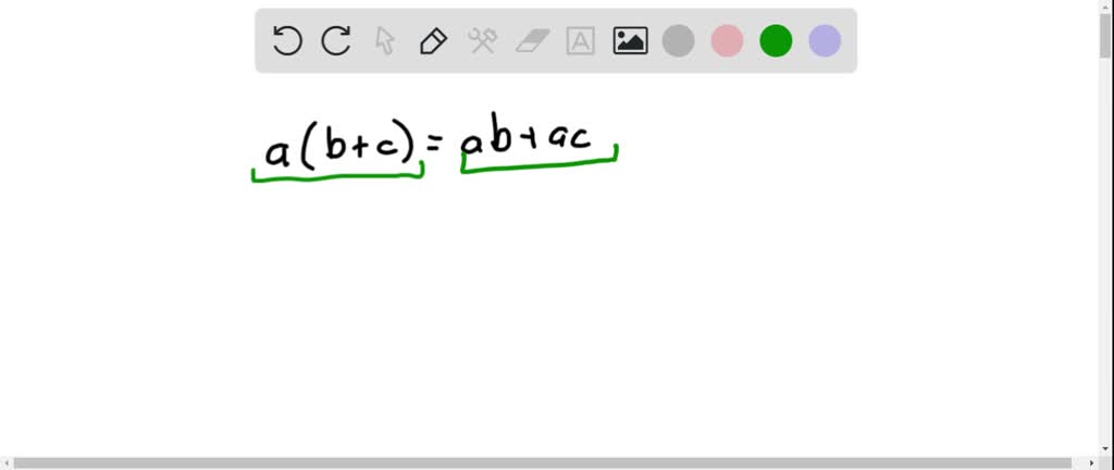 ⏩SOLVED:The statement a(b+c)=a b+a c represents the property of… | Numerade