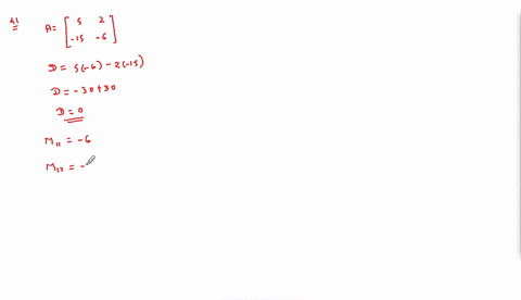 SOLVED:Find (a) det(A), (b) the matrix of cofactors MC,(c) adj (A), and ...