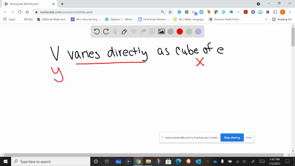 Solved Find A Mathematical Model For The Verbal Statement V Varies Directly As The Cube Of L