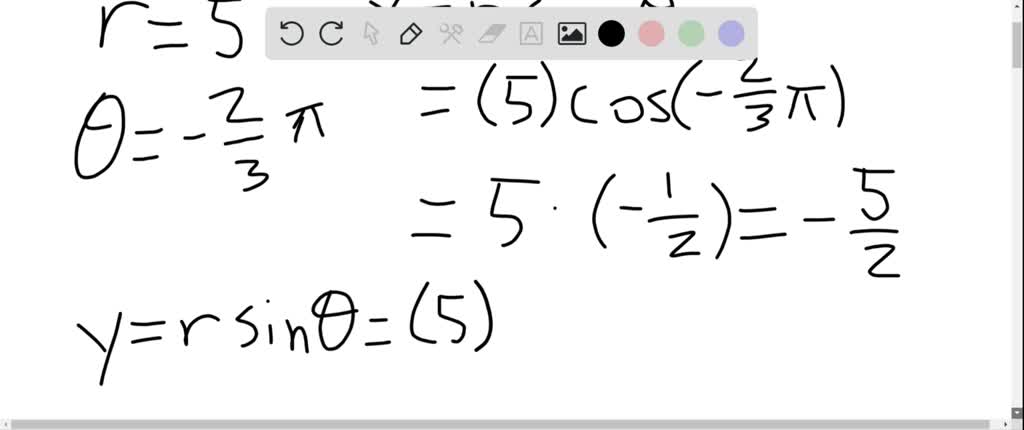 SOLVED Polar Coordinates To Rectangular Coordinates A Point Is Graphed 