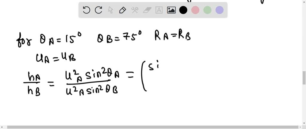 In Case Of Projectile Motion If Two Projectiles A And B Are Projected With Same Speed At Angles