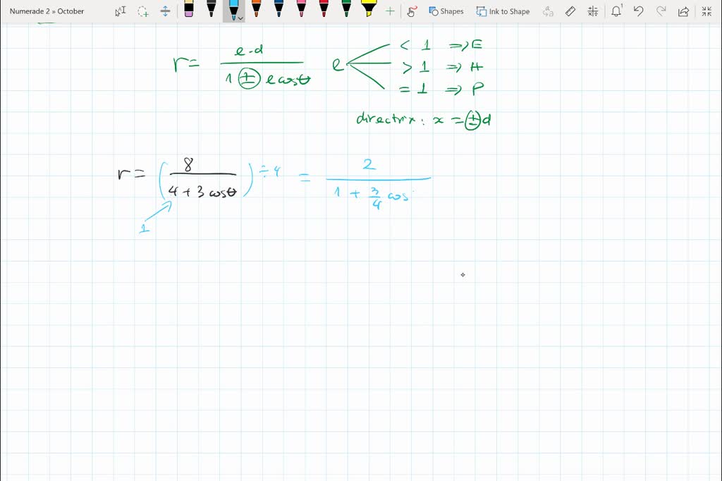 SOLVED:Identify the type of conic, the eccentricity, and the equation ... SOLVED:Identify the type of conic, the eccentricity, and the equation ...