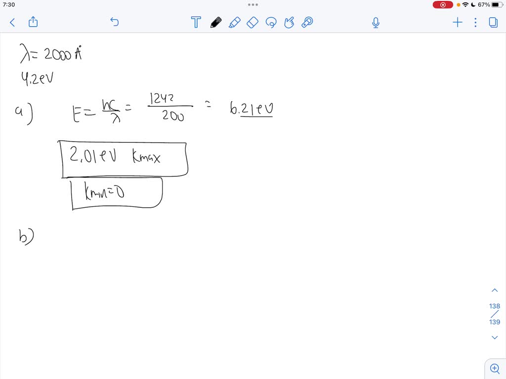 The work function of Aluminium is 4.2 eV . Calculate the Kinetic energy ...