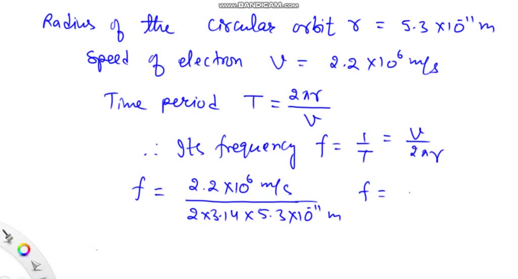 Solved In The Bohr Model The Electron Of A Hydrogen Atom Moves In A