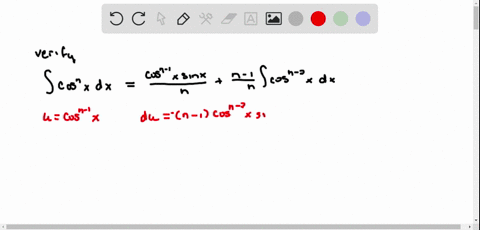 SOLVED:Verifying a Reduction Formula In Exercises 79-82, use ...
