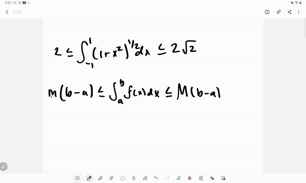 SOLVED: 52-54 Use the properties of integrals to verify the inequality ...