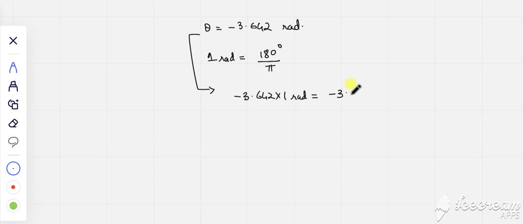 SOLVED:By means of the definition of a radian, change the given angles in radians to equal ...