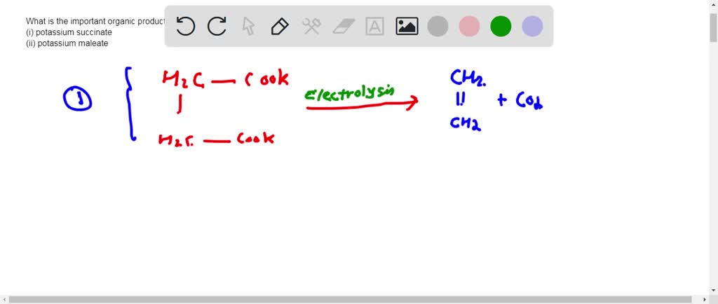 SOLVED:What is the important organic product formed by the electrolysis ...