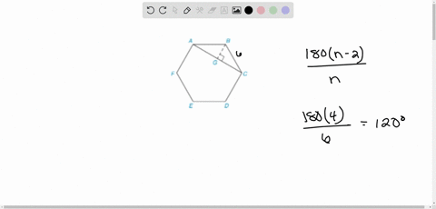 SOLVED:Given regular hexagon A B C D E F with each side of length 6 ...