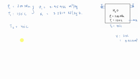 The radiator of a steam heating system has a volume of 20 L and is ...