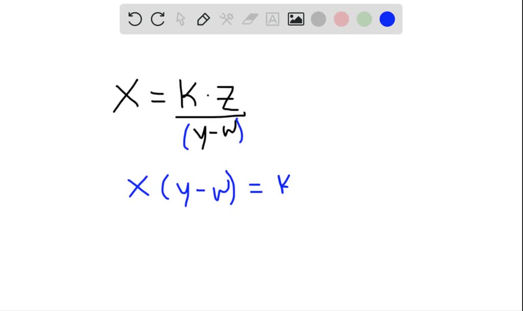 Solved Write An Equation That Expresses Each Relationship Then Solve The Equation For Y X