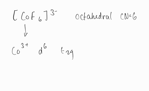 ⏩SOLVED:Consider the complex ion [CoF6]^3-. a. What is the geometry ...