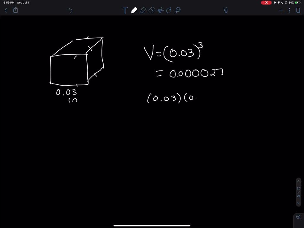 a. A grain of salt is a cube that is 0.03 inch along each side. What is ...