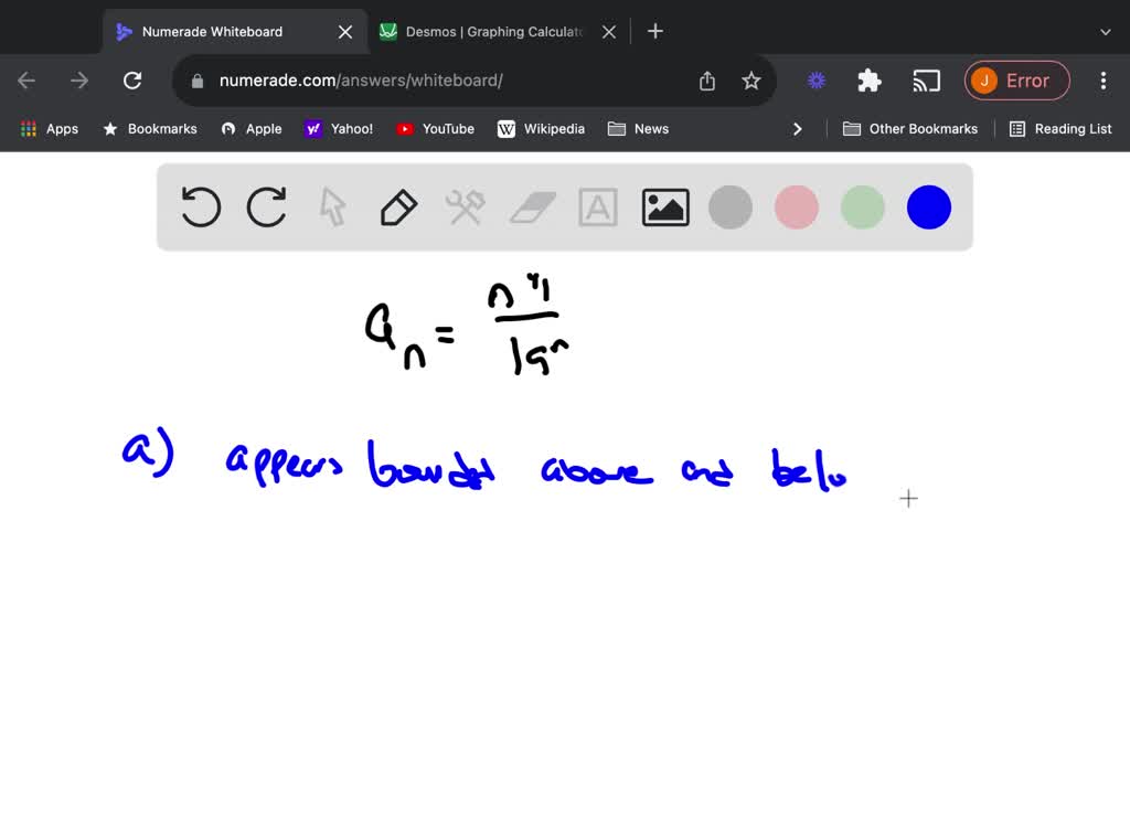 SOLVED:Use a CAS to perform the following steps for the sequences. a. Calculate and then plot ...