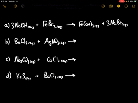 SOLVED:Complete and balance each equation. If no reaction occurs, write ...