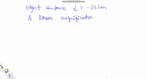 SOLVED:An object is 23 cm from a lens, and the magnification produced ...