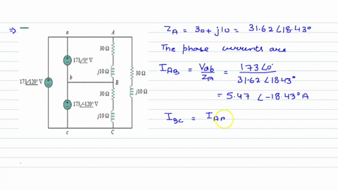 SOLVED:For the Δ-Δcircuit of Fig. 12.48, calculate the phase and line currents.