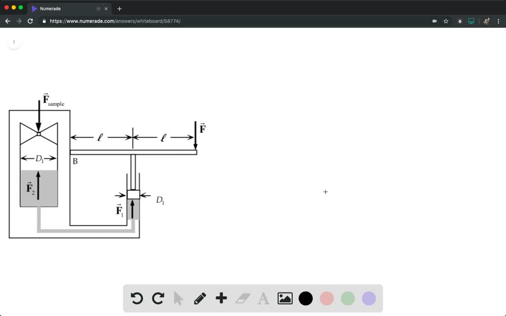 SOLVED: (II) A hydraulic press for compacting powdered samples has a ...