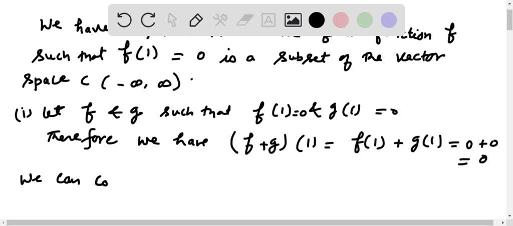 Determine Whether The Given Set Is A Subspace Of The Vector Space C ∞