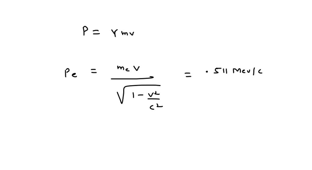Find the momentum (in MeV/c) of an electron whose speed is 0.600 c ...