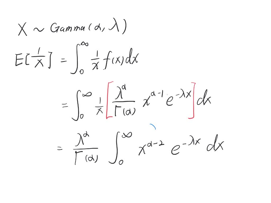 SOLVED: Let X have a gamma distribution with parameters αand λ. For those values of αand λfor ...
