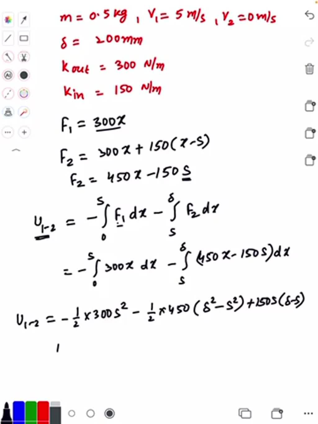 SOLVED:The nest of two springs is used to bring the 0.5 -kg plunger A ...