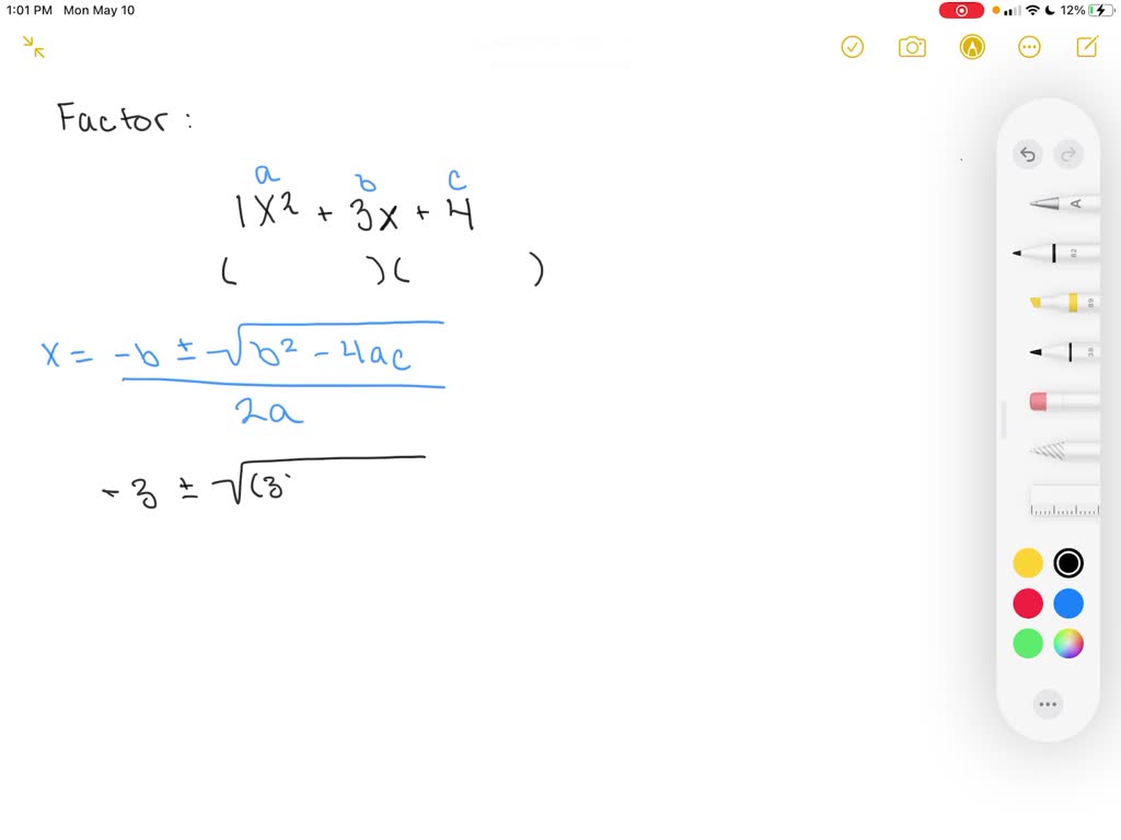 SOLVED Factor The Trinomial X 2 4 X 3