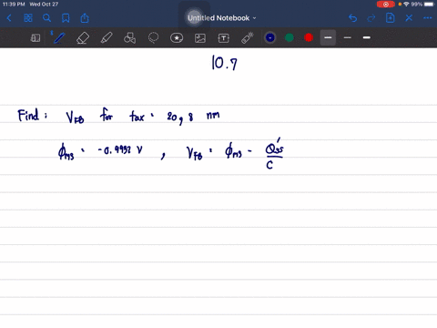 SOLVED:Consider a MOS capacitor with an n-type silicon substrate. A ...