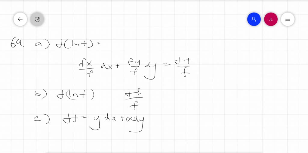 SOLVED:Logarithmic differentials Let f be a differentiable function of ...